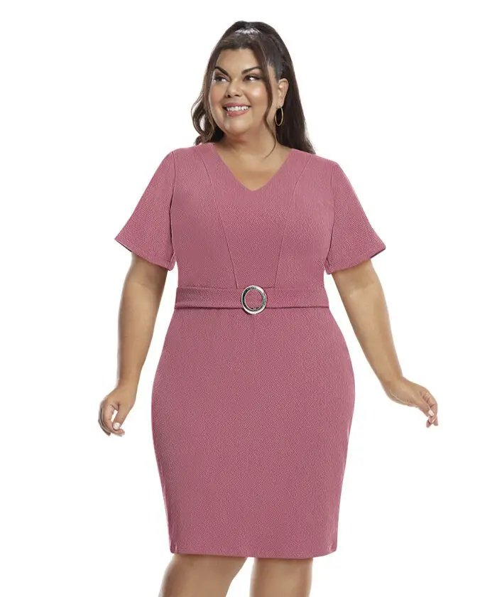 🔎vestido Plus Size Curto Elegante E Versátil